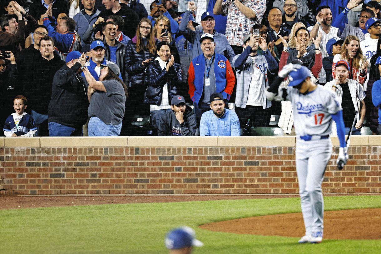 大谷翔平、パパ初安打もチャンスで凡退…9回の三振には敵地カブスファンは大喜び【4.24vsカブス写真12枚】：中日スポーツ・東京中日スポーツ