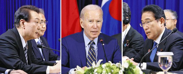 バイデン氏が日米韓連携訴え 首脳会談、北の脅威に「共通懸念」：中日新聞Web