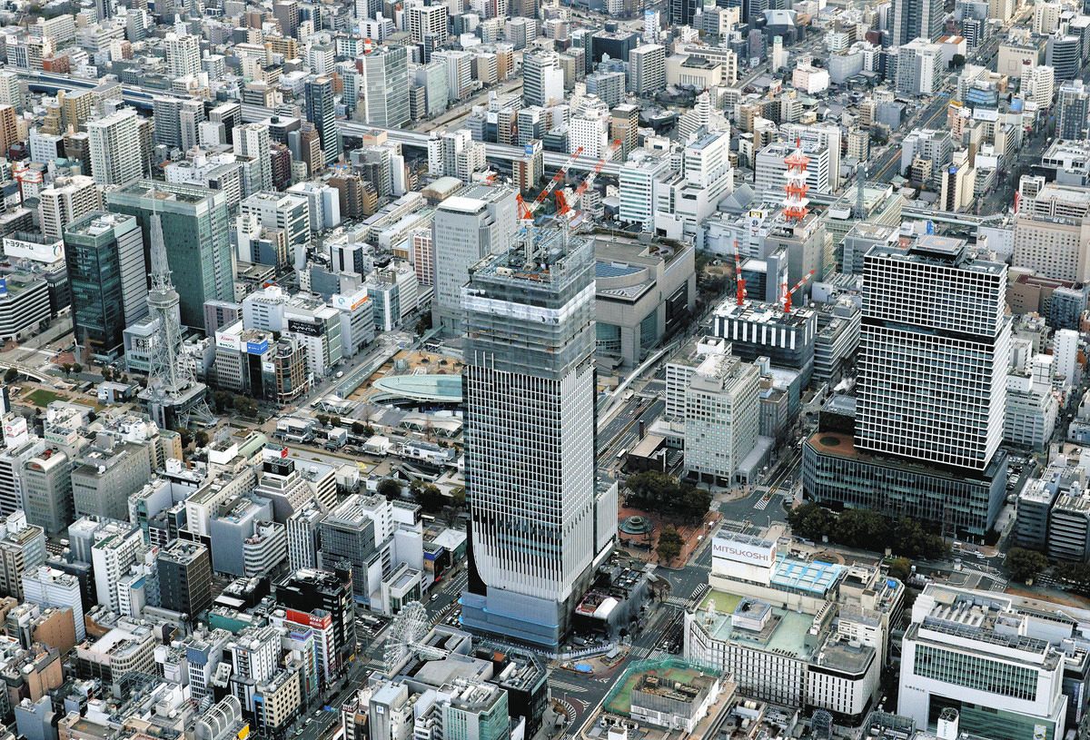 【動画・写真特集】栄で最も高いビル「ザ・ランドマーク名古屋栄」で上棟式 高さ211メートル、来夏開業：中日新聞Web