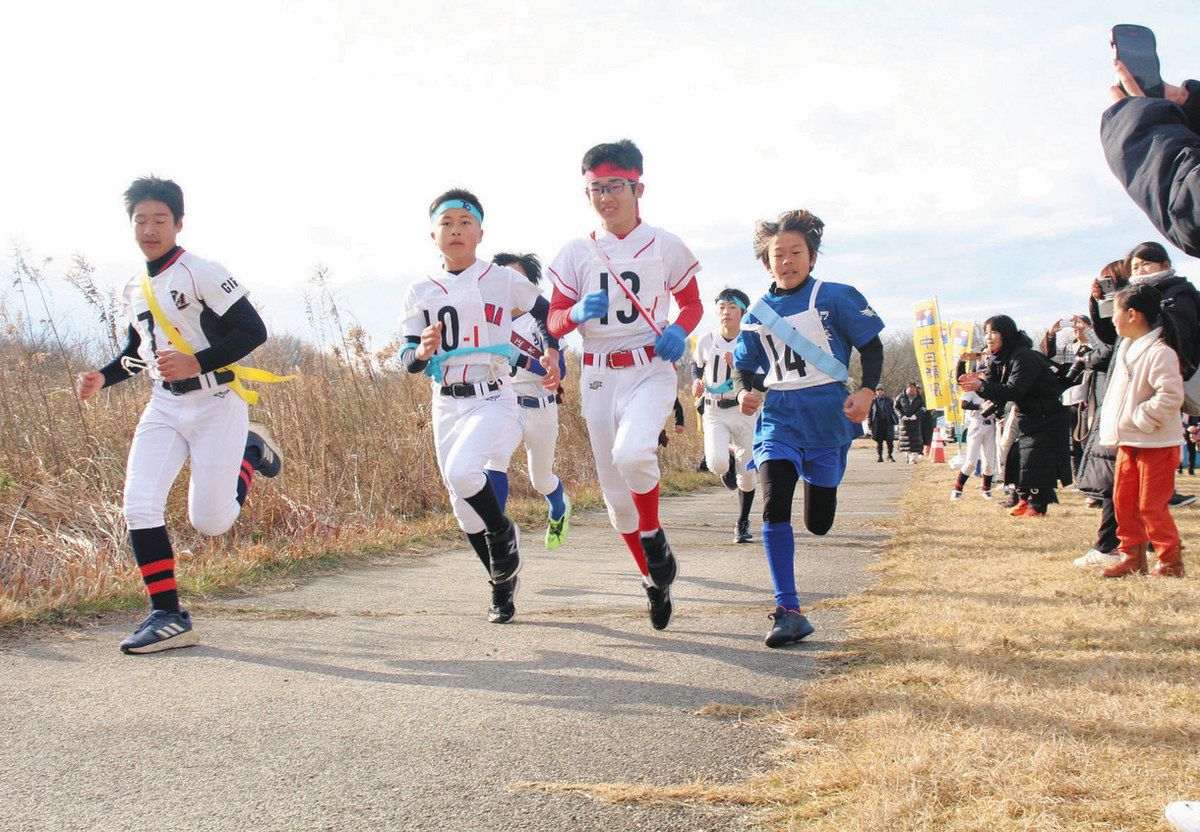 羽島市スポーツ少年団員、たすきつなぎ走る 新春駅伝競走大会：中日新聞Web