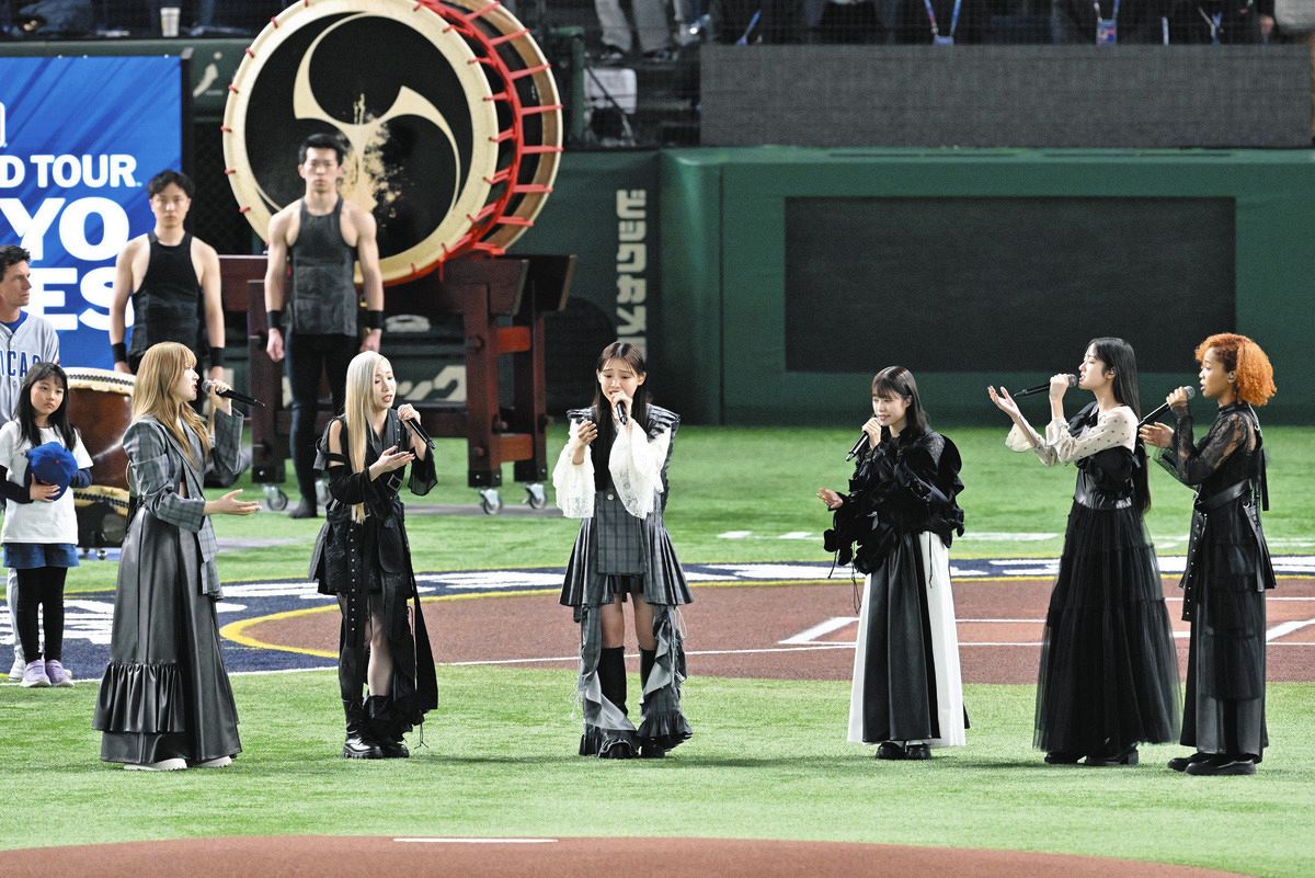 リトグリが試合前セレモニーで国歌斉唱 伸びやかな歌声で東京ドームを魅了【MLB】：中日スポーツ・東京中日スポーツ