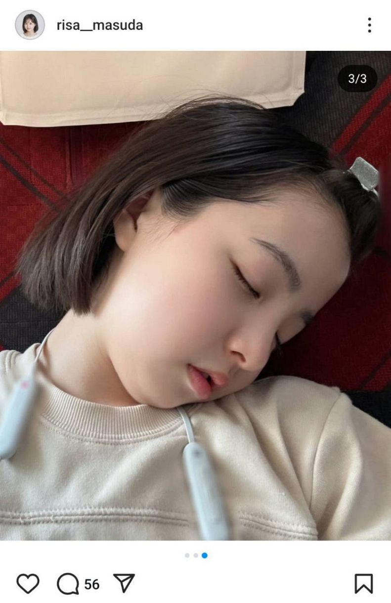 増田梨沙、天使のような寝顔【写真】：中日スポーツ・東京中日スポーツ