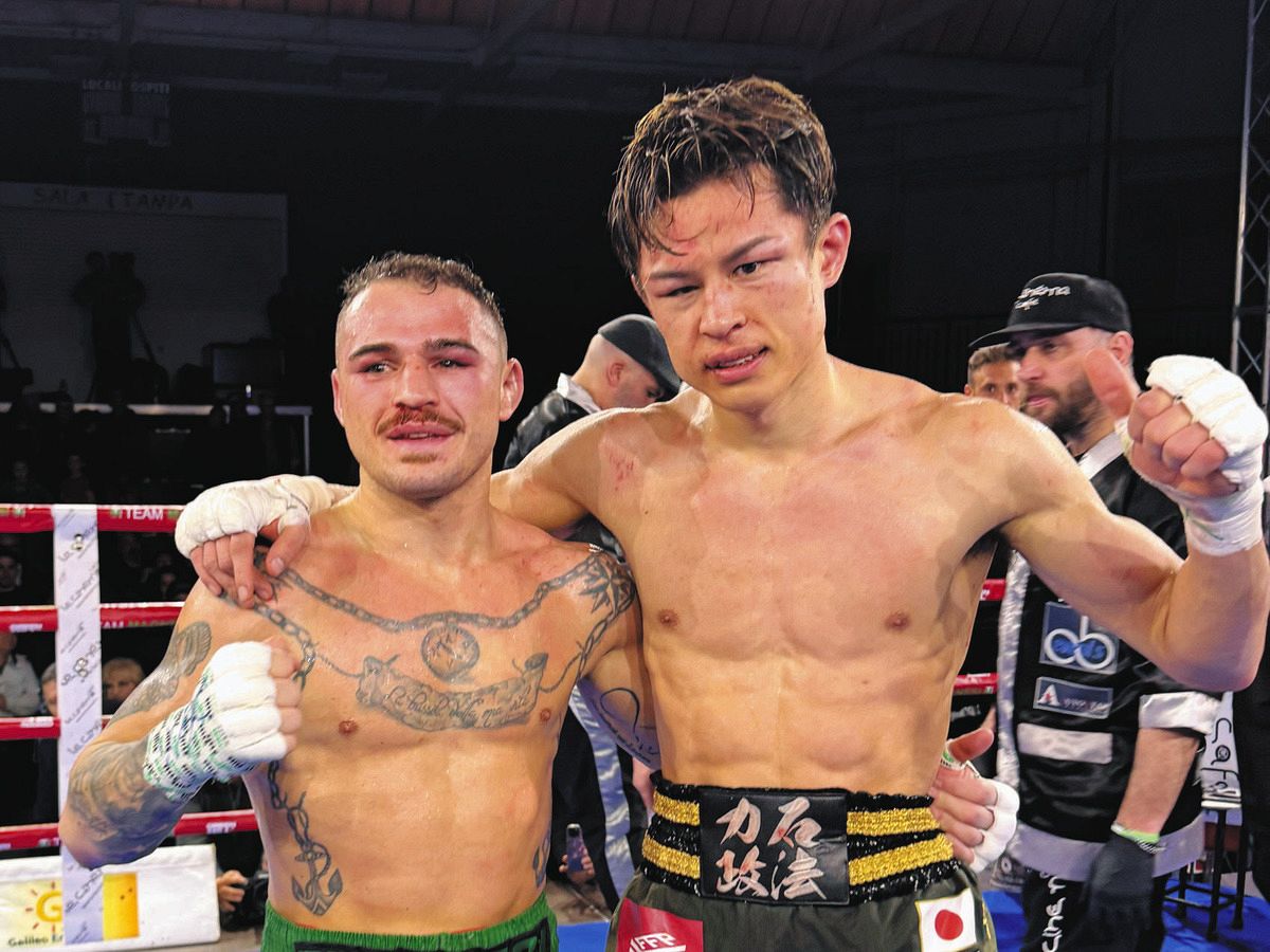 力石政法、敵地イタリアで大逆転TKO WBCシルバー王座獲得で世界戦へ前進【ボクシング】：中日スポーツ・東京中日スポーツ