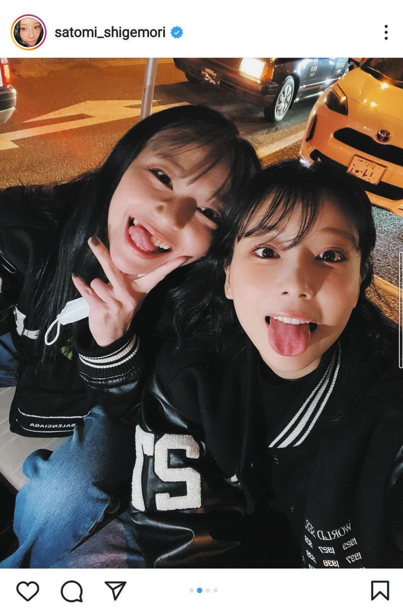 【写真】重盛さと美、磯部希帆との“舌出し”2ショット：中日スポーツ・東京中日スポーツ