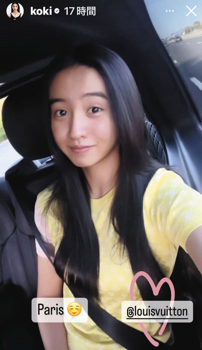 Koki，パリのドライブ満喫【写真】：中日スポーツ・東京中日スポーツ