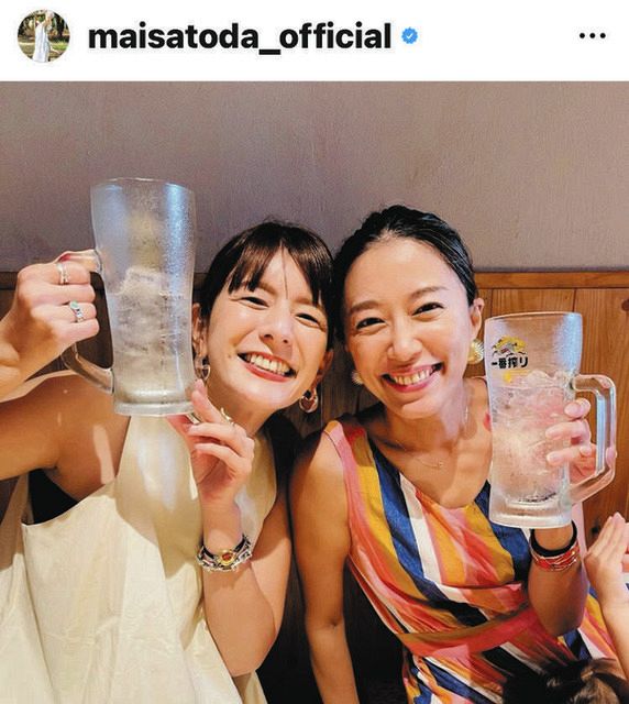 【写真】「Paboの絆」里田まい、スザンヌと乾杯：中日スポーツ・東京中日スポーツ