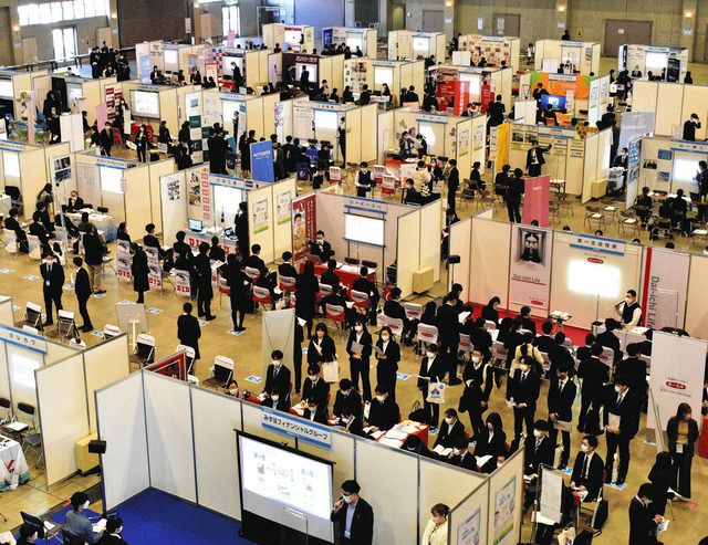 就活解禁 4年ぶり熱気 金沢 合同説明会：北陸中日新聞web