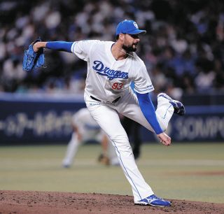 中日・マラー、4勝目お預け、広島・育成出身、前川誠太の一打に泣く、4度目の広島戦登板も初勝利ならず