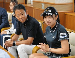 「被災者に元気を届けたい」　県訪問 女子プロゴルフの菅沼選手